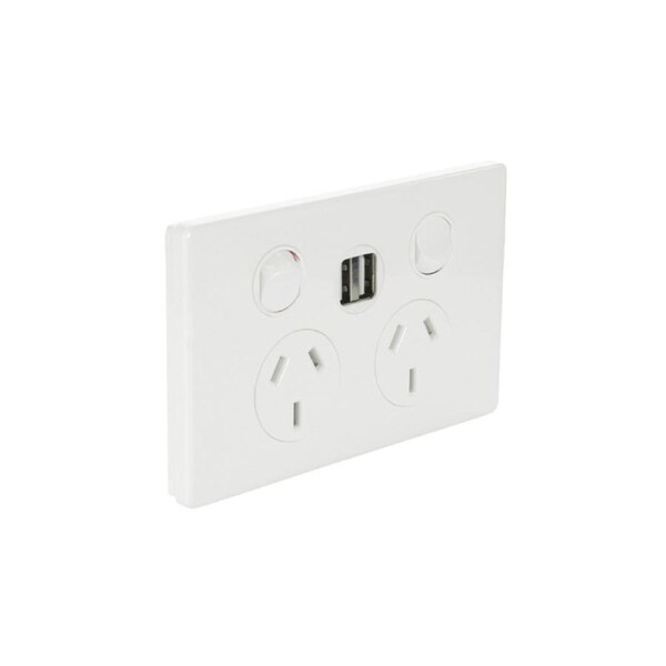 Legrand ED777USB2IWE - Double Power Point With Integrated Dual USB ...
