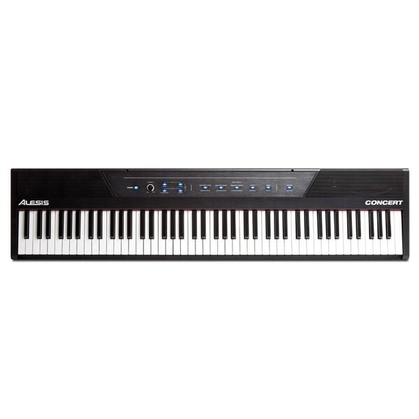 Alesis Concert 88-Key Digital Piano/Semi-Weighted Electric Keyboard ...