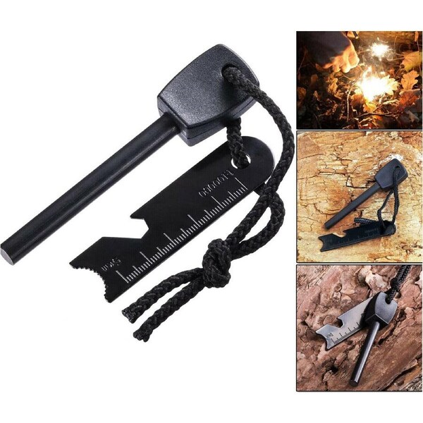 Fire Starter Magnesium Flint Rod Stone Lighter Emergency Survival ...