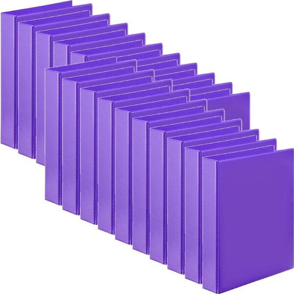 Marbig Clear View Insert Ring Binder Folder 2D 25mm A4 Purple 20 Pack | Woolworths