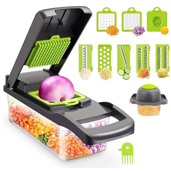Vegetable Chopper, Kitchen Mandoline Food Slicer for Onion Veg Garlic ...