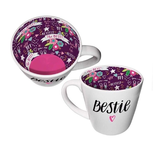 2PK Bestie Inside Out Coffee Office Novelty Gift Mug 400ml Funny ...