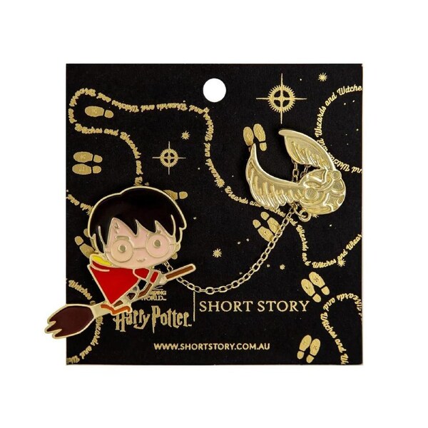Harry Potter x Short Story Enamel Pin - Harry & Golden Snitch | Woolworths