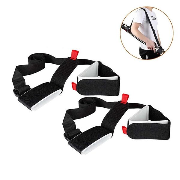 Nevenka 2Pcs Adjustable Ski Shoulder Straps Handheld Nylon EVA Carrier ...