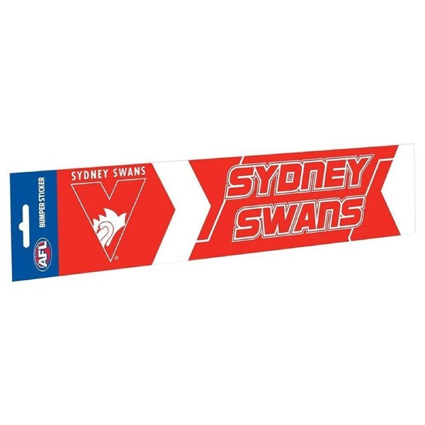 AFL Bumper Sticker - Sydney Swans - Car Decal - 305mm x 75mm | Woolworths