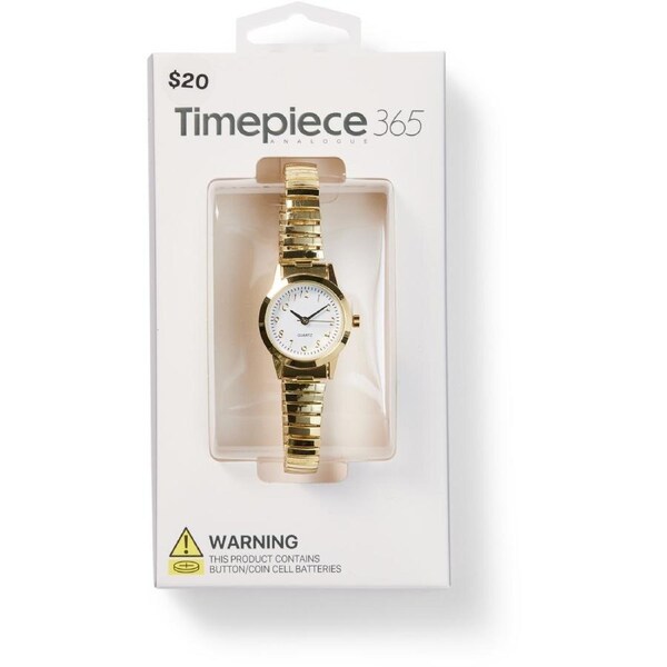 Timepiece 365 Women's Expansion Band Analogue Watch - Gold | Woolworths