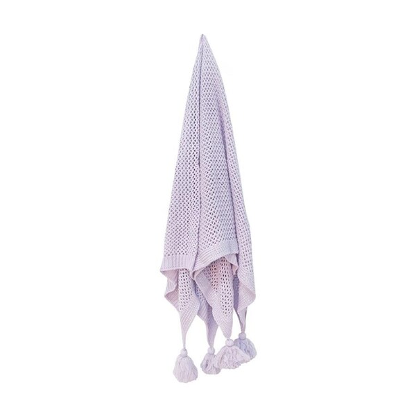 Maine & Crawford Barnes 152x127cm Chunky Knit Throw Blanket w/ Tassels ...