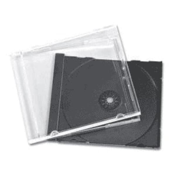 100 x UNASSEMBLED Jewel CD Cases with Black Tray Single Disc - Standard ...