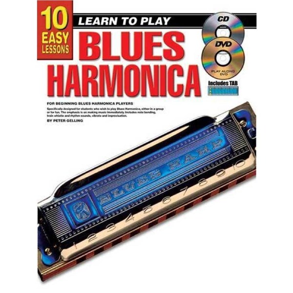 10 Easy Lessons Learn To Play Blues Harmonica Book/CD/DVD Book | Woolworths