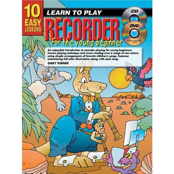 10 Easy Lessons Learn To Play Recorder For The Young Beginner Book/CD/DVD Book | Woolworths