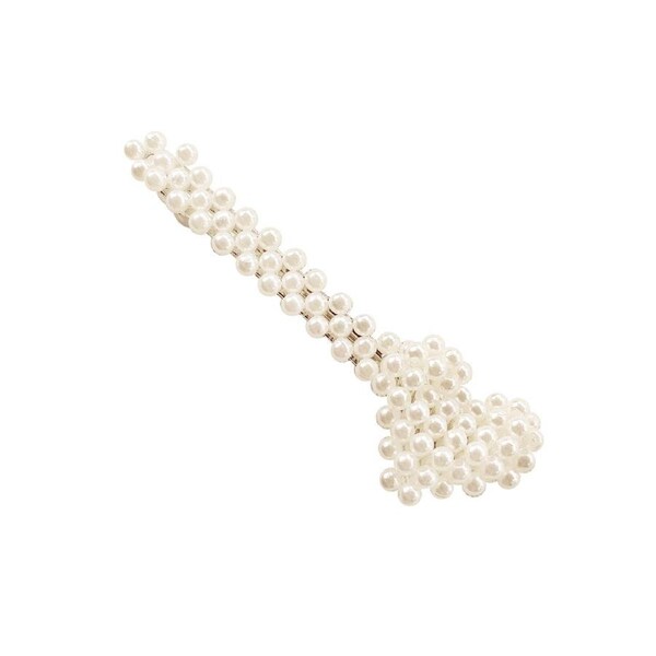 Culturesse Brielle Vintage 9cm Pearly Heart Barrette Clip Womens ...