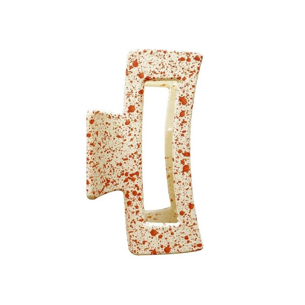 Culturesse Freya Artsy Medium 8.1cm Paint Splash Hair Claw/Crab Orange ...
