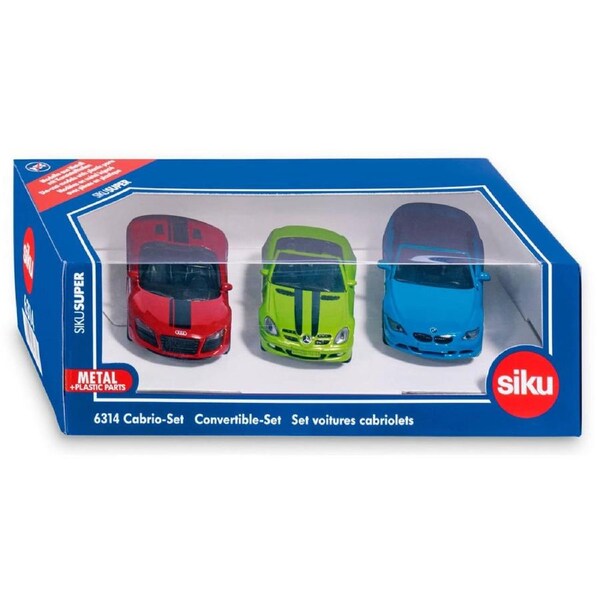 Siku - Convertible Cars 3 X Vehicle Set Mercedes Slk Audi R8 Spyder And ...