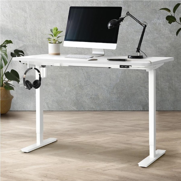 Oikiture 140CM Electric Standing Desk Single Motor Height Adjustable ...