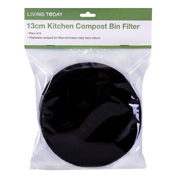 6 Pcs Livingtoday Kitchen Activated Carbon Compost Bin Filter 13cm ...