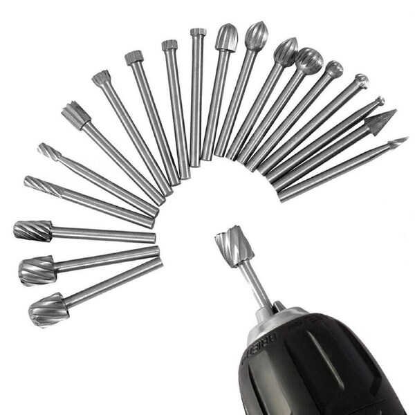 Carbide Burrs Solid For Dremel HHS Steel Rotary Accessories Grinder Bit ...