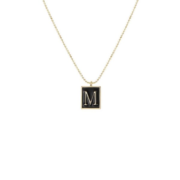 Nevenka English Letters Oil Drop Pendant Necklace As Gift For Men Women ...