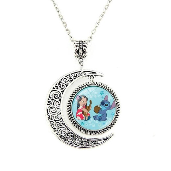 Nevenka Moon Pendant Necklace Cartoon Stitch Chain-15 | Woolworths