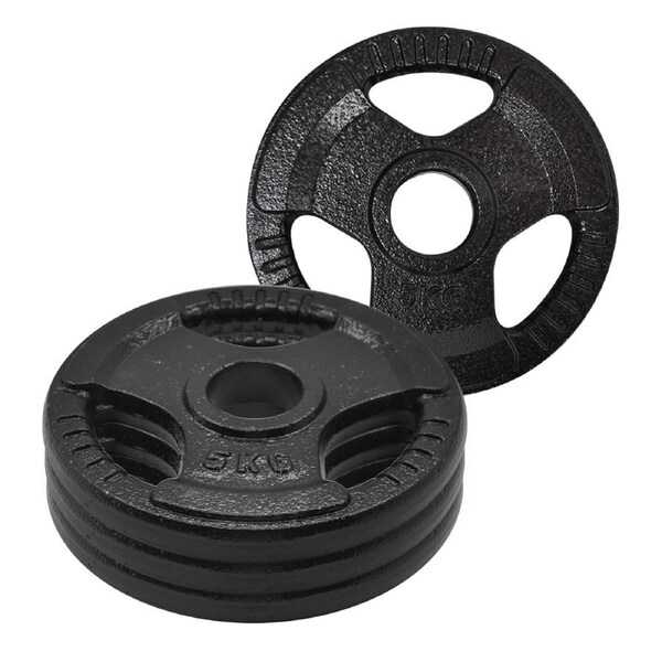 5kg X 4 Olympic Ez Grip Cast Iron Hammertone Weight Plate Weight Set ...