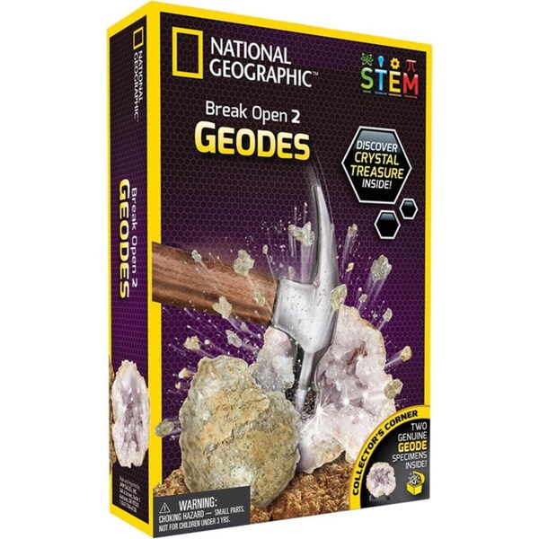 National Geographic Break Open 2 Geodes Crystal Kids/Children Activity ...