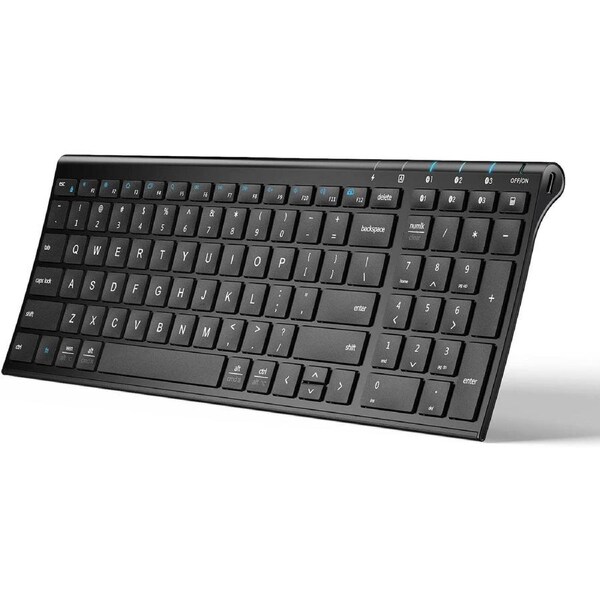 Iclever BK10 Bluetooth Keyboard, Multi Device Keyboard Rechargeable Bluetooth 5.1 with Number ...