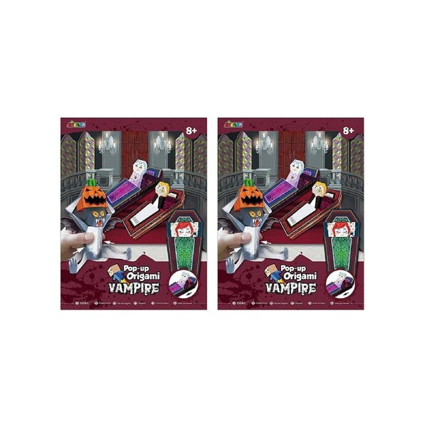 2x Avenir Pop-up Origami Vampire Kids Carboard Cut Outs Art Activity ...