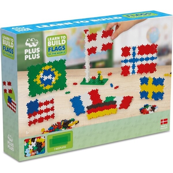 600pc Plus-Plus Learn to Build/Create Flags of The World Kids Learning ...