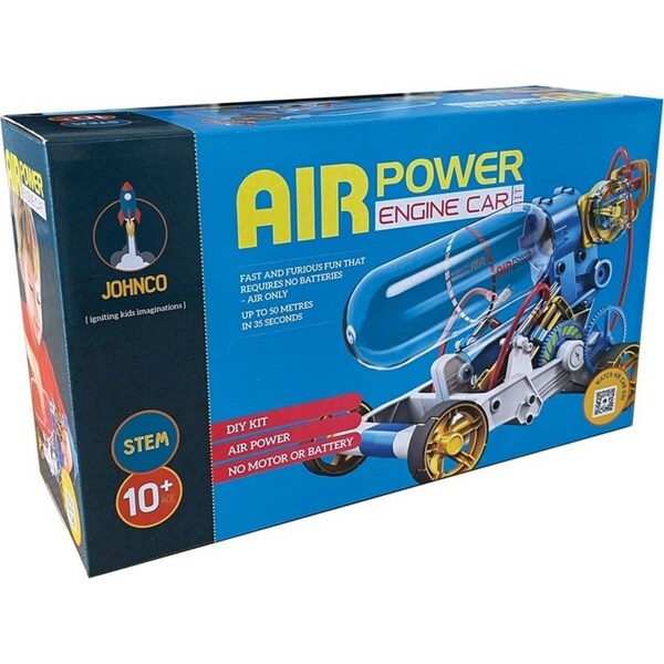Johnco Air Power Engine Car Build/Play Air Powered DIY Kids Learning Toy 10y+ | Woolworths