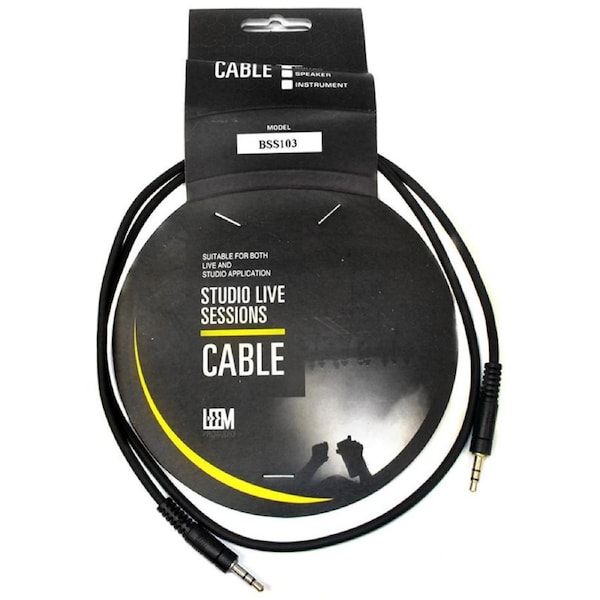 Leem 3ft Interconnect Cable (3.5mm Straight TRS - 3.5mm Straight TRS ...