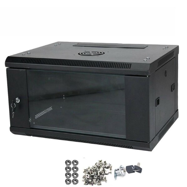 OZNALA 6RU 19 Inch 19" 450mm Deep Wall Mount Cabinet Server Rack Data ...