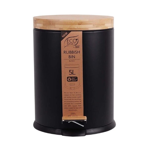 Eco Basics 5L Rubbish Bin/Trash Garbage Can Waste Container Storage ...