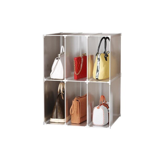 SOGA 2 Tier Multifunctional PP Plastic Bag Box Portable Cubby DIY ...