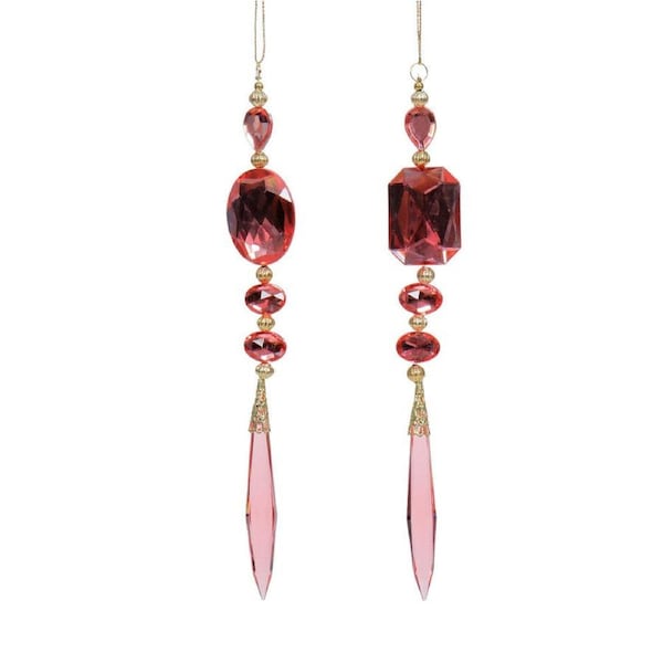 Acrylic Jewel Single Pink Gold 2 Assorted 21cm | Woolworths