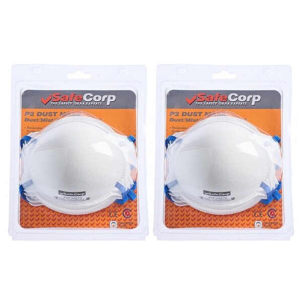 10pc Safecorp Dust/Air Pollution Mask P2 Protective Personal Face ...