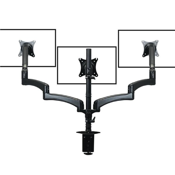 FORTIA Triple Computer Monitor Mount Stand for Desk with 3 Adjustable ...