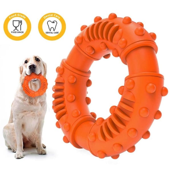 Strong Rubber Chew Toy Dogs Teeth Cleaning Nontoxic Indestructible ...