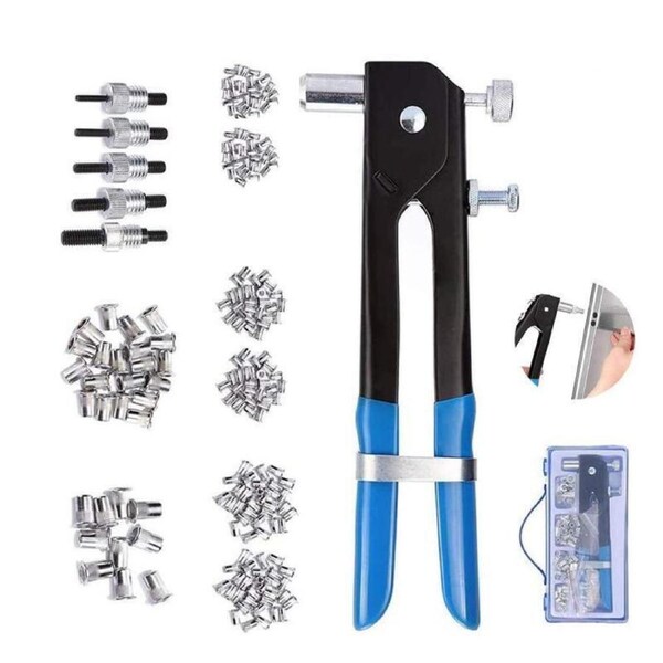 107x Riveter Nut Nutsert Tool Rivnut Gun Wrench Nuts Riveting Kit ...