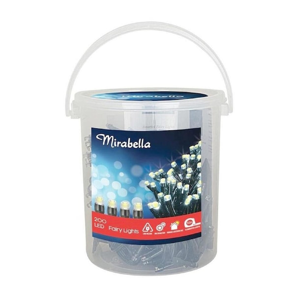 Mirabella 200 LED Fairy String Lights 18.9m Warm White Indoor/Outdoor ...