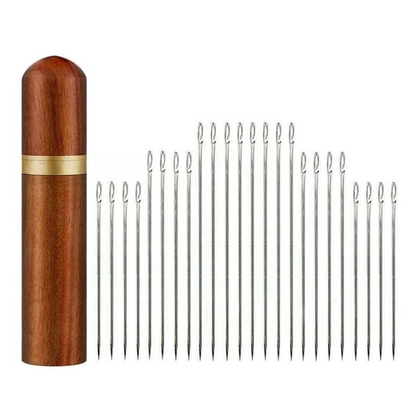 Stainless Steel Self-threading Needles Opening Hand Sewing Needles ...