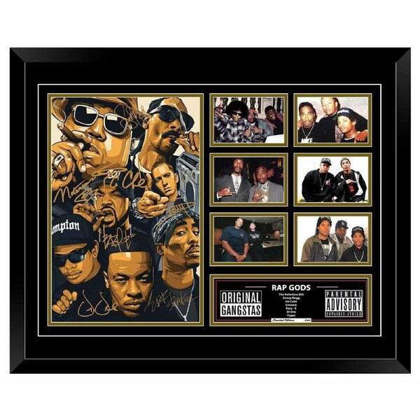 TUPAC EAZY E EMINEM ICE CUBE SNOOP DOGG DR DRE BIGGIE SMALLS Rap Gods ...