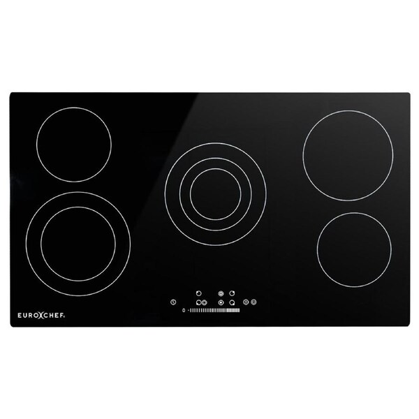 EuroChef 90cm 5 Zone Ceramic Cooktop, 8900W Electric, FlexiZone ...