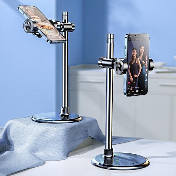 Desktop Phone Stand Adjustable Height & Angle Phone Holder for iPhone ...