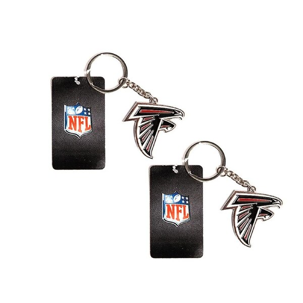 2x NFL Atlanta Falcons Keyring 4cm Steel Keychain Holder Backpack Bag ...