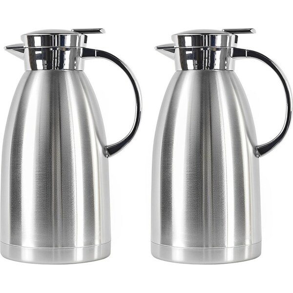 SOGA 2X 2.3L Stainless Steel Water Bottle Insulated Vacuum Flask Coffee Jug Thermal | Woolworths
