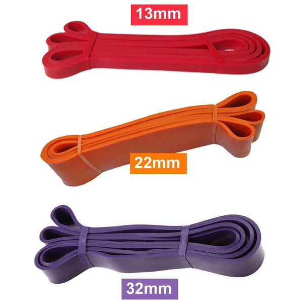 Heavy Duty Resistance Bands 3 Set Loop Exercise Pilates Yoga Physio 6 ...