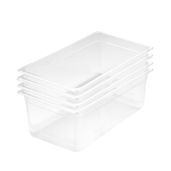 SOGA 200mm Clear Gastronorm GN Pan 1/1 Food Tray Storage Bundle of 4 ...