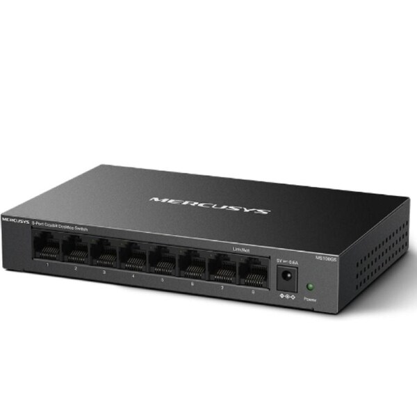 Mercusys MS108GS 8-Port Gigabit Desktop Switch, 8?10/100/1000 Mbps RJ45 ...
