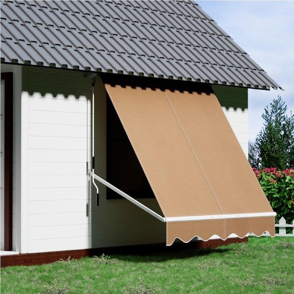 InstaHut Window Fixed Pivot Arm Awning Outdoor Retractable Canopy 2.1X2 ...