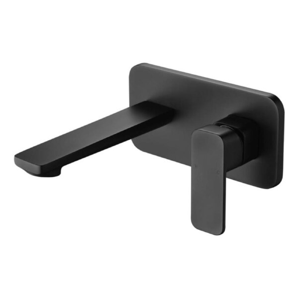Ikon Seto Wall Basin Mixer Matte Black | Woolworths