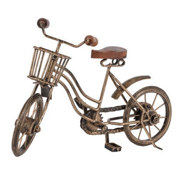 Willow & Silk Vintage Table Decor Bicycle w/Basket Ornament | Woolworths
